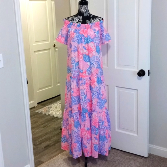Lilly Pulitzer | Dresses | Very Htf Lilly Pulitzer Dezi Offtheshoulder ...